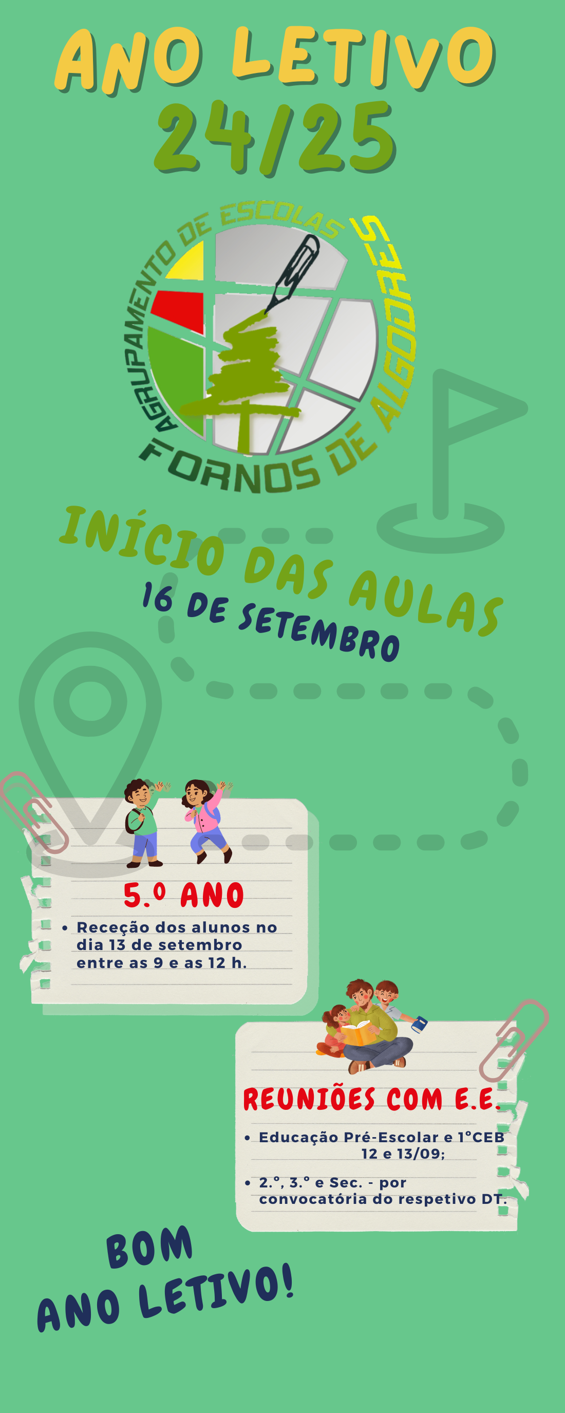 Início das aulas 16 de setembro – AEFA Início das aulas 16 de setembro – AEFA